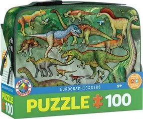 EUROGRAPHICS Puzzle Dinosauři ve svačinovém boxu / 100 dílků / 48 x 33