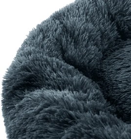 Plyšový pelíšek pro psy 60 cm tmavě šedý