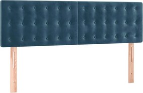 Box spring postel s matrací tmavě modrá 140x190 cm samet 3141543