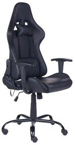 Kancelářská herní židle s LED černá GLEAM Beliani