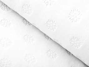 Biante Dětská oboustranná deka Mikroplyš/Polar MIP-011 Sněhové vločky - sněhově bílá 100x150 cm