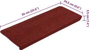 vidaXL Samolepicí nášlapy na schody 15 ks 65x24,5x3,5 cm [343478] Barva: antracitová