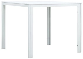Konferenční stolek bílý 78 x 78 x 74 cm HDPE dřevěný vzhled