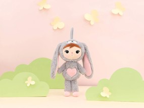 Panenka králík šedo růžová mini  30 cm