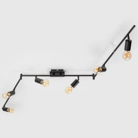 LED Bodové svítidlo 6xE27/6,5W/230V černá