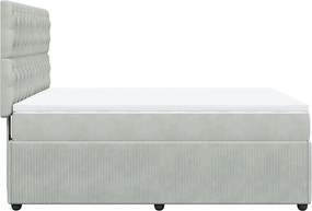 Box spring postel s matrací světle šedá 140x190 cm samet 3294640