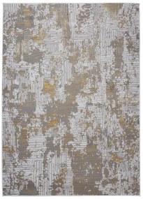 Moderní šedý koberec se zlatým motivem Šířka: 120 cm | Délka: 170 cm
