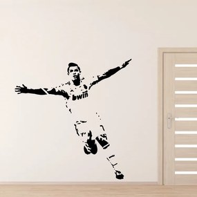Cristiano Ronaldo - vinylová samolepka na zeď 100x97cm