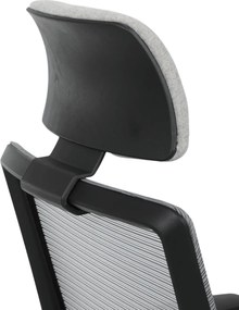 Ergonomická kancelářská židle AURELIE - šedá síťovina