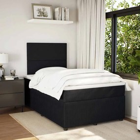 Box spring postel s matrací černá 120 x 190 cm samet 3294582