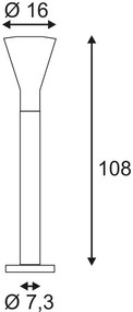 SLV 228925 Alpa Cone, venkovní sloupkové svítidlo, 1x24W E27, šedá, IP55, 108cm