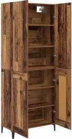 Vysoký bufet Staré dřevo 69,5 x 34 x 180 cm Kompozitní dřevo 3403586