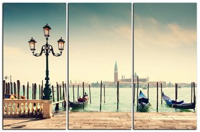 Obraz na plátně - Velký kanál a gondoly v Benátkách 1114B (135x90 cm)