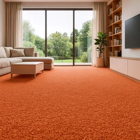 AladinWorld Expres, AKCE: 50x200 cm Kusový koberec Eton terra - obšitý ze všech stran, šíře, oranžová, filc, dětský pokoj
