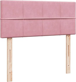 Box spring postel s matrací růžová 120 x 200 cm samet 3287715