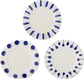 BLOOMINGVILLE Set 3 talířů LINORA modrý 28 cm