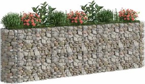 Gabionový vyvýšený záhon pozinkované železo 330 x 50 x 100 cm 152035