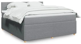 Box spring postel s matrací světle šedá 180 x 200 cm textil 3287535