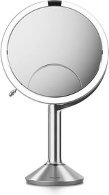 Kosmetické zrcadlo s osvětlením/zvětšovací (zvětšení 5x/zvětšení 10x) ø 20 cm Trio – simplehuman