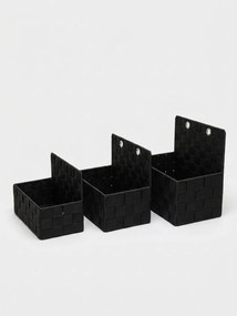 Sinsay - Sada pletených košů na ukládání 3 pack - černá