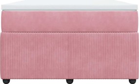 Box spring postel s matrací růžová 120 x 200 cm samet 3285637