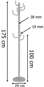 Stojanový věšák WIKTOR šedý