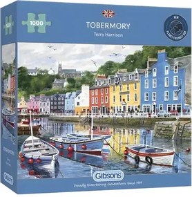 GIBSONS Puzzle Tobermory, Skotsko / 1000 dílků / 68 × 49 cm