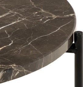 Kulatý odkládací stolek s mramorovou deskou ø 52 cm Avila – Actona