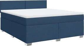 Box spring postel s matrací modrá 180x200 cm textil 3288266