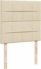 Box spring postel s matrací krémová 80 x 200 cm textil 3291112