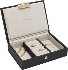 Krabička na šperky Stackers s poklicí mini černá samet