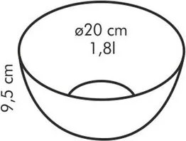 TESCOMA Skleněná mísa GIRO ø 20 cm