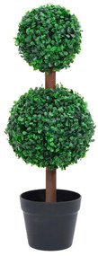 Umělý zimostráz ve tvaru koule s květináčem zelený 60 cm 336510