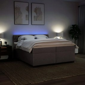 Box spring postel s matrací taupe 200x200 cm textil 3288306