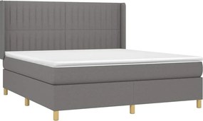 Box spring postel s matrací tmavě šedá 180x200 cm textil 3132170