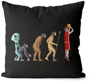 Polštář Evoluce basketbalu (Velikost: 55 x 55 cm)