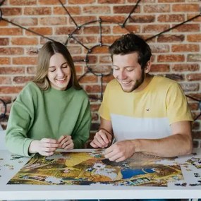 Trefl - Puzzle - Premium Plus Iconic Moments: Kráska a zvíře / 1000 dí