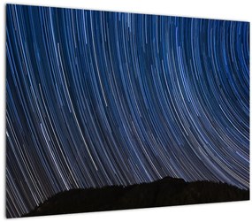 Skleněný obraz nočních hvězd a oblohy (70x50 cm)