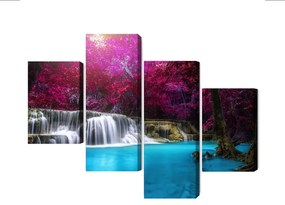 Vícedílný obraz Vodopád Kanchanaburi Nedostatek Nedostatek Plátno Canvas 80x50