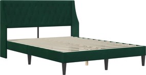 Rám postele s matrací s matrací Tmavě zelená 140 x 190 cm samet 3414797