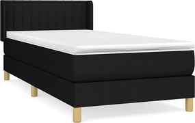 Box spring postel s matrací černá 90x190 cm textil 3130395