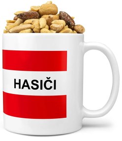 Hrnek Hasiči - klasika (Náplň hrníčku: Směs slaných oříšků)