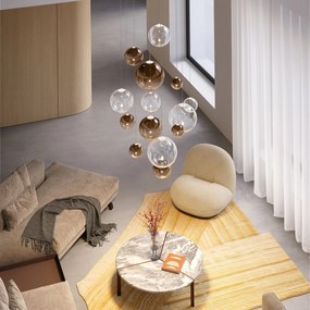 Lodes 17115 0027 Random Solo 28, závěs z čirého foukaného skla, 1x3W LED 2700K, prům.28cm