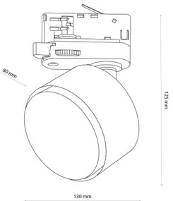 Bodové svítidlo do 3-fázového lištového systému TRACER 1xGX53/11W/230V bílá