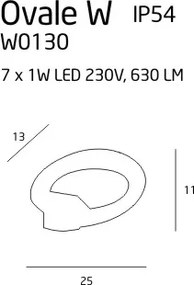 Venkovní LED svítidlo Maxlight OVALE  W0130