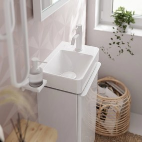 Hansgrohe Tecturis S, páková umyvadlová baterie 80 CoolStart EcoSmart+ bez odtokové soupravy, bílá matná, HAN-73301700