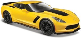 Kovový model maisto 2015 corvette z06, žlutá