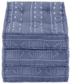 287716 vidaXL Modulární pouf indigo textil