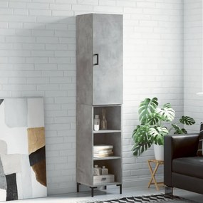Skříň highboard betonově šedá 34,5x34x180 cm kompozitní dřevo