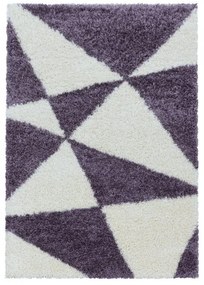 Kusový koberec Tango shaggy 3101 lila Kruh průměr 120 cm